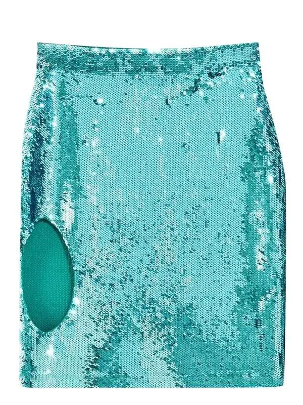 Loewe Sequin Cut Out Skirt - Blue