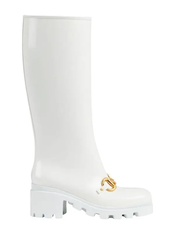 Gucci Horsebit Knee-high Boots - White