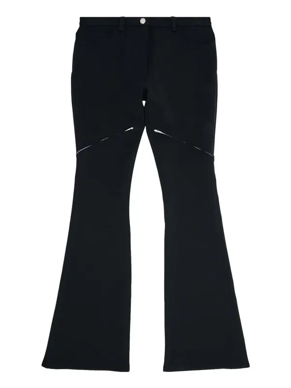 COURREGES Ellipse Zipped Twill Pants - Black