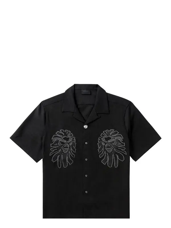 A BATHING APE Ape Head Bowling Shirt - Black