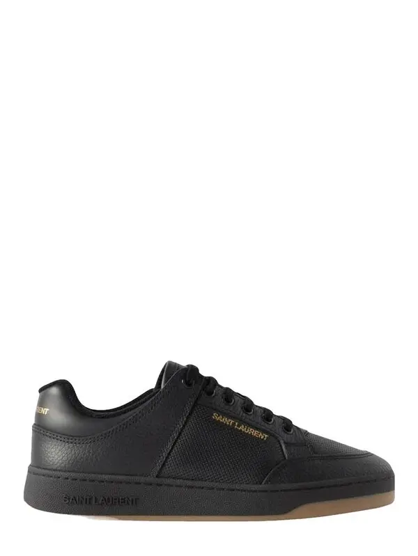 Saint Laurent Sl-61 Low Gum Perforated Sneakers - Black