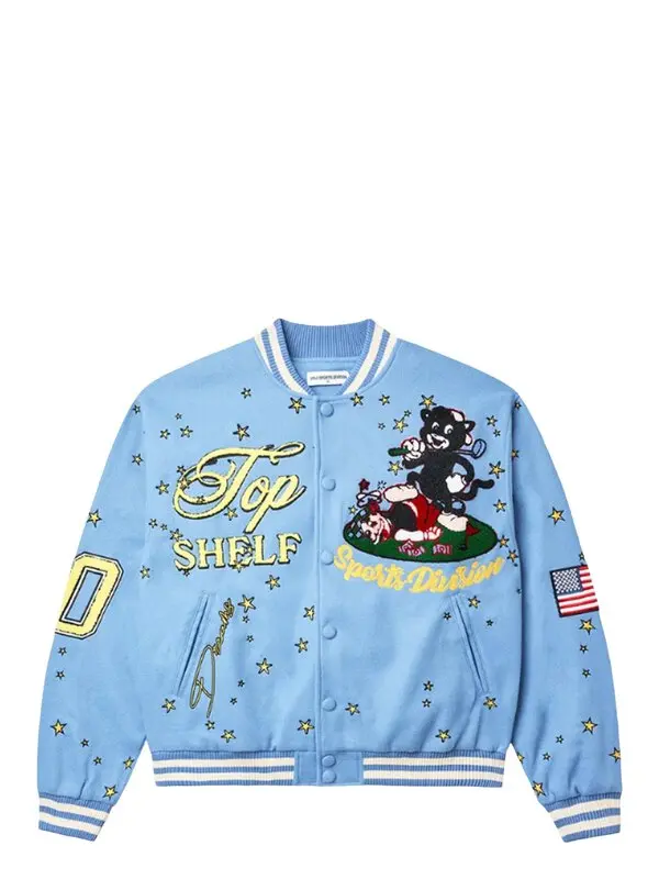 VALE FOREVER Skyhigh Varsity Jacket - Blue