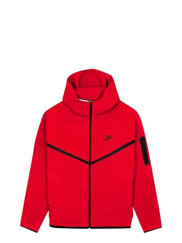 Nike Tech Full-zip Windrunner Hoodie - Red