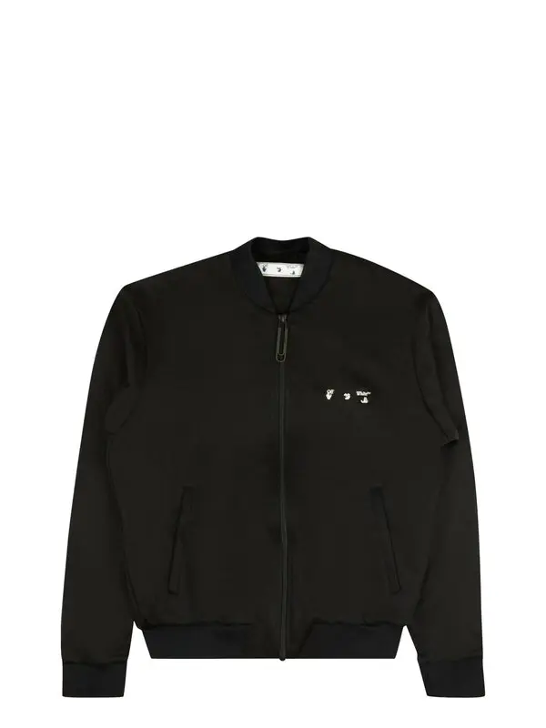 Off-White Slim Logo Track Top - Black