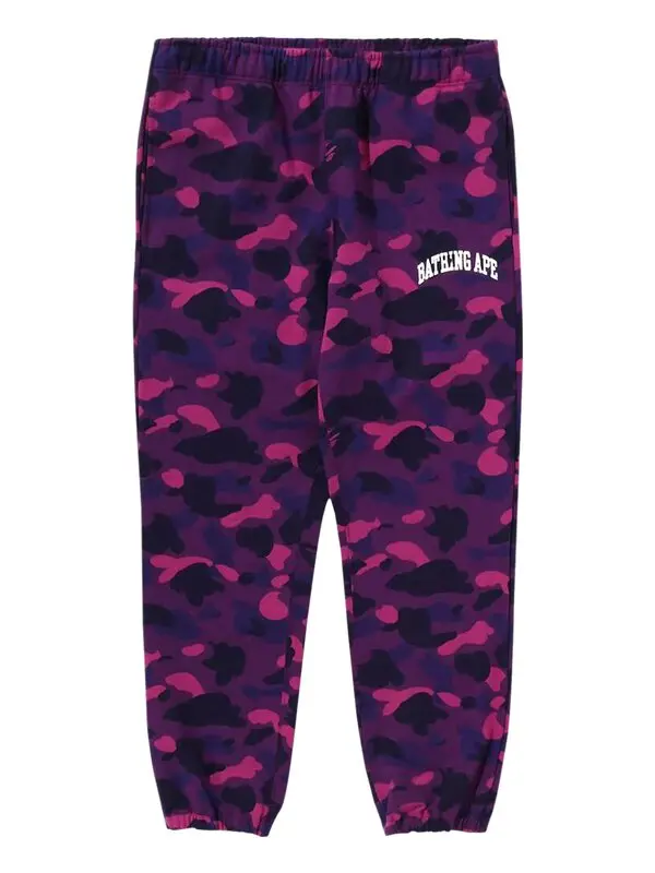 A BATHING APE Color Camo Sweatpants - Purple
