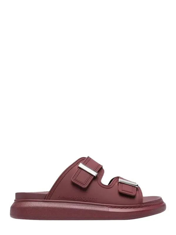 Alexander McQueen Hybrid Double Buckle Sandal - Red