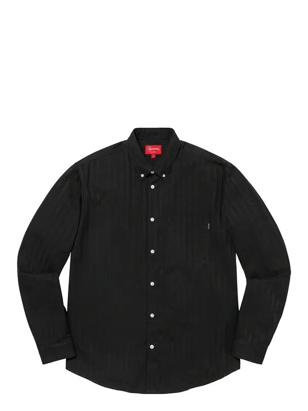 Supreme Jacquard Stripe Twill Shirt - Black