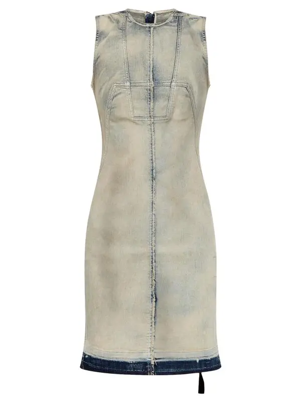 Rick Owens Splintered Denim Dress - Blue