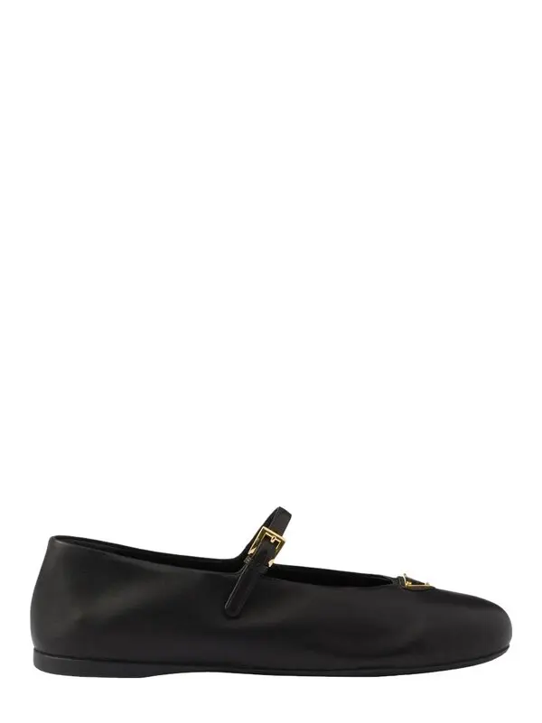 Prada Nappa Leather Ballerinas - Black