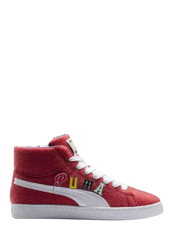 PUMA Dee & Rickey X Basket Mid Sneakers - Red