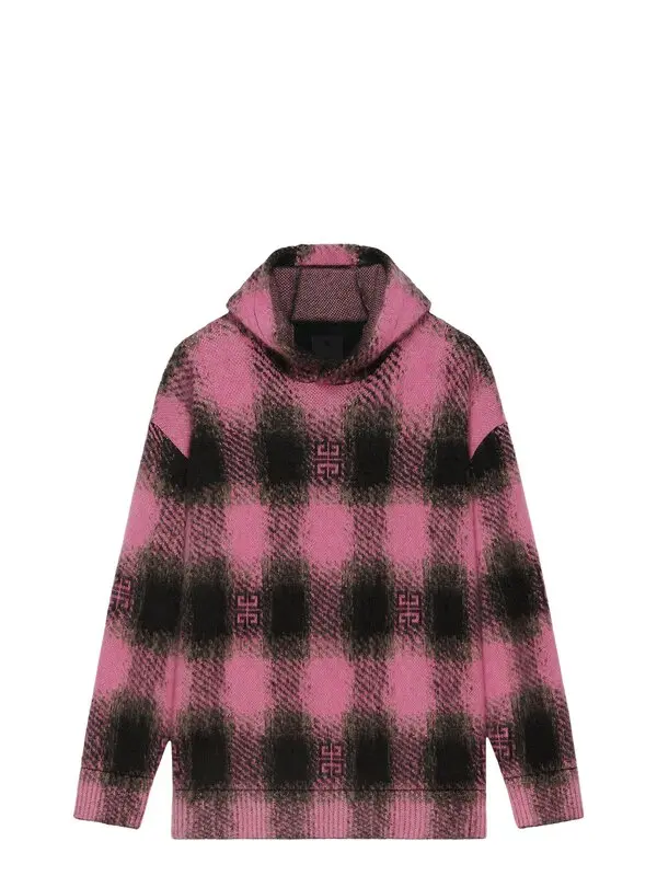 Givenchy 4g Check Hooded Sweater - Black
