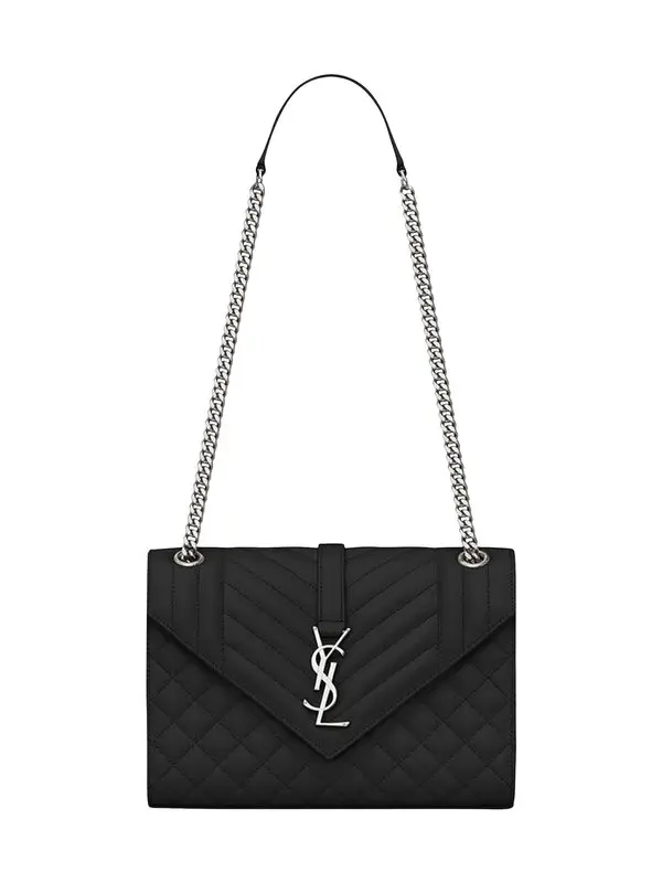 Saint Laurent Envelope Medium Chain Bag - Black