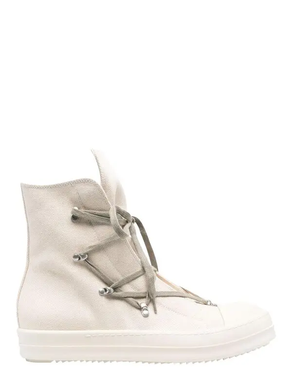 Rick Owens Strobe Cotton Denim Hexa High - Cream