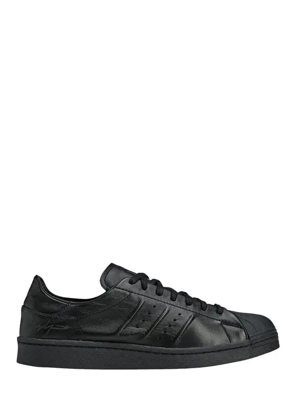 Adidas Y-3 Superstar Luxe Leather Sneakers - Black