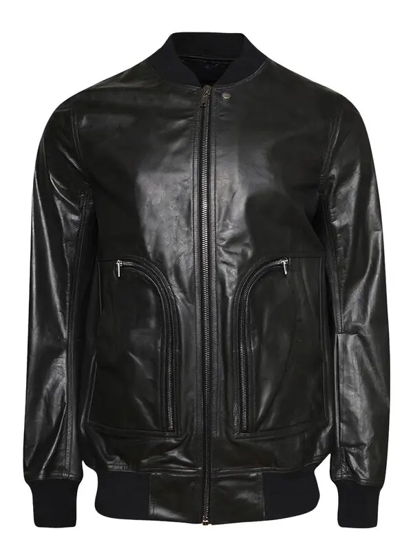 Rick Owens Bauhaus Flight Bomber Jacket - Black