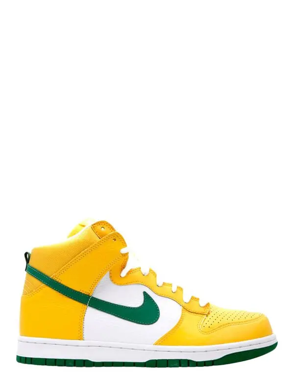 Nike Dunk High Top Sneakers - Yellow