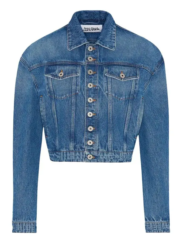 Jean Paul Gaultier Denim Buttoned Jacket - Blue