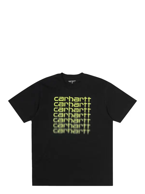 Carhartt Work In Progress Short-sleeve Fading Script T-shirt - Black