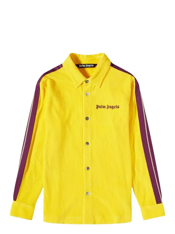 Palm Angels Cord Fleece Track Shirt - Yellow