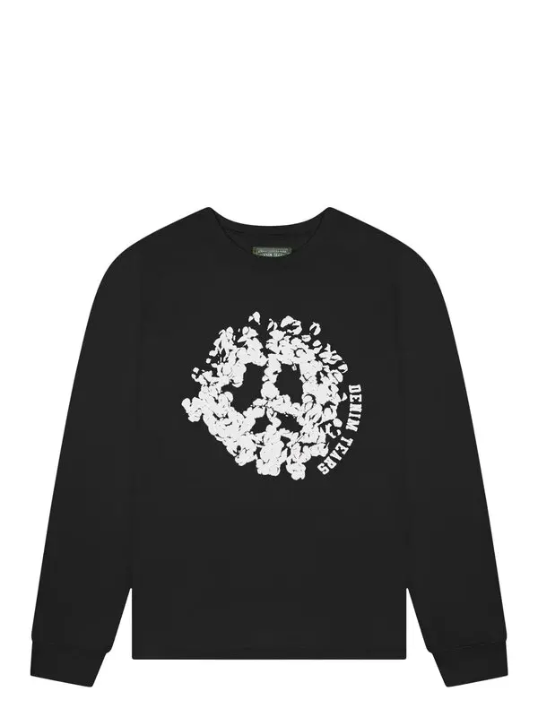 DENIM TEARS Peace Wreath Long-sleeve Tee - Black