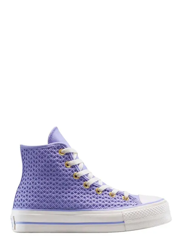 CONVERSE Chuck Taylor All Star Lift Platform Knit High Top Sneakers - Purple