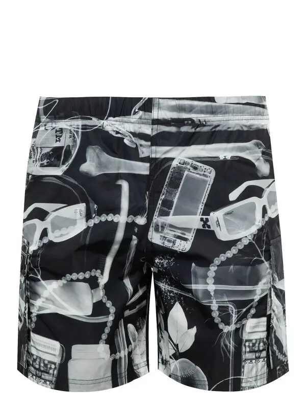 Off-White X-ray Cargo Swim Shorts - Black