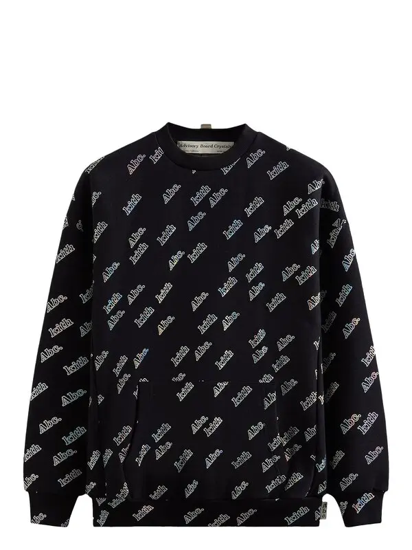 Kith Holographic Print Crewneck - Black