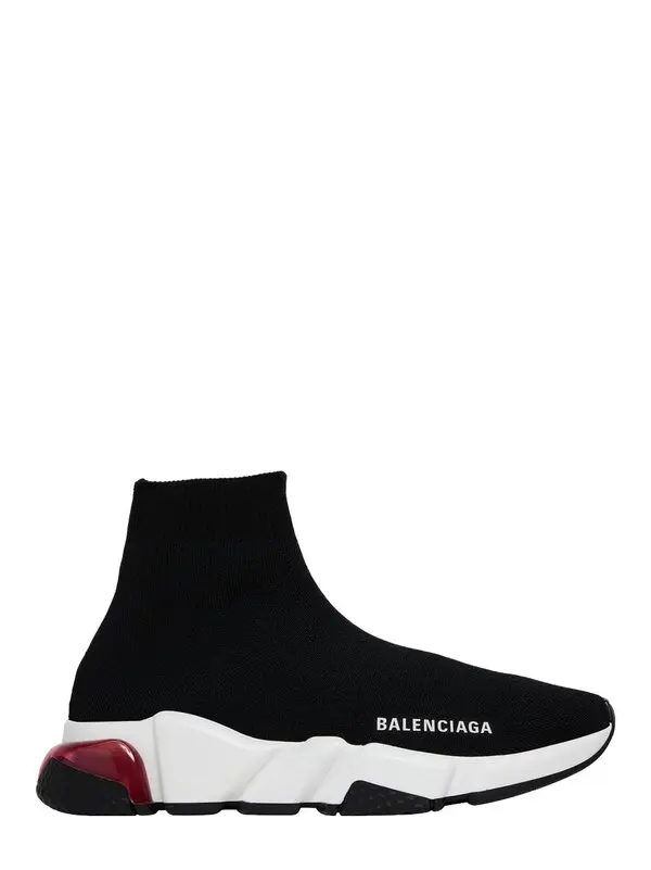 Balenciaga Speed Sneaker With Clear Sole - Black
