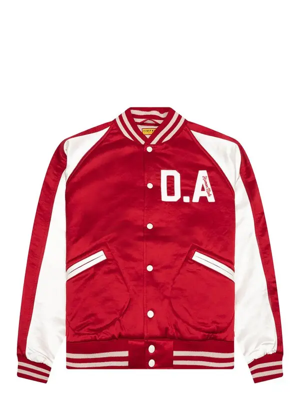 HUMAN MADE Satin Stadium Jacket - Red
