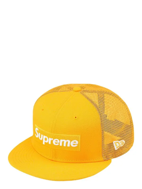 Supreme Box Logo Mesh Back New Era - Yellow
