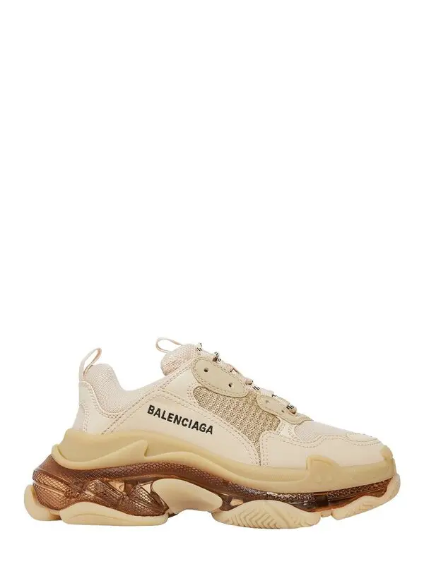 Balenciaga Triple S Clear Sole Sneakers - Brown