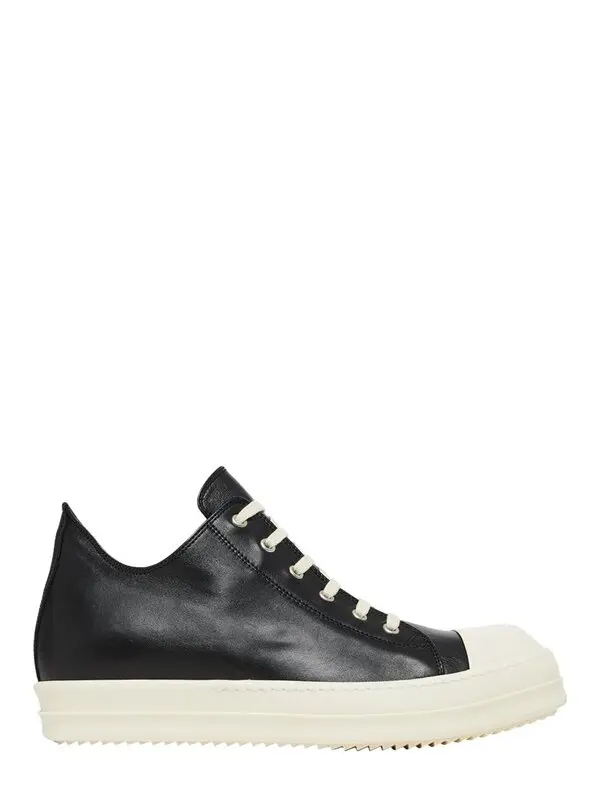 Rick Owens Edfu Low Milk Sneakers - Black