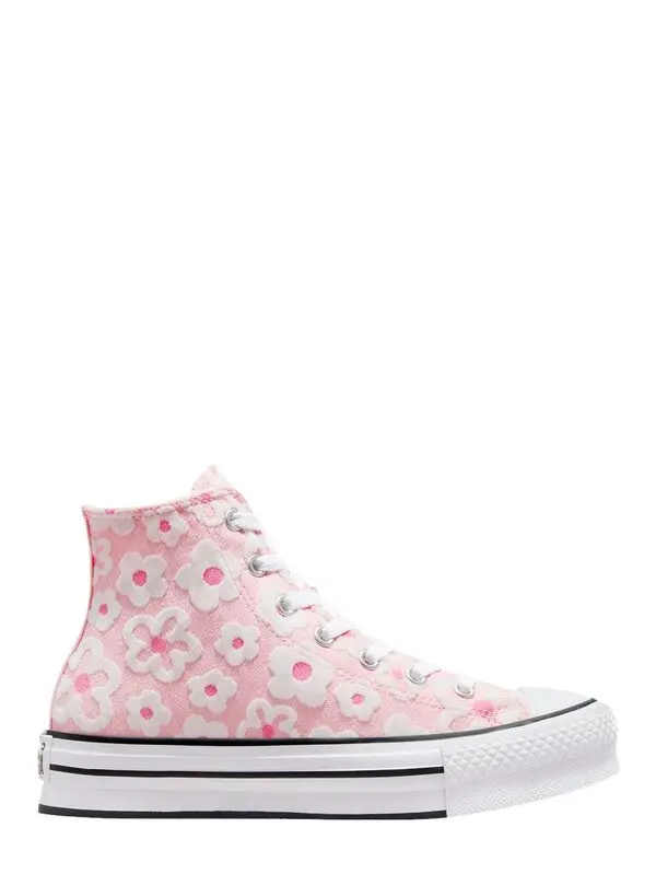 CONVERSE Chuck Taylor All Star Lift Platform High Gs Floral Embroidery - Pink