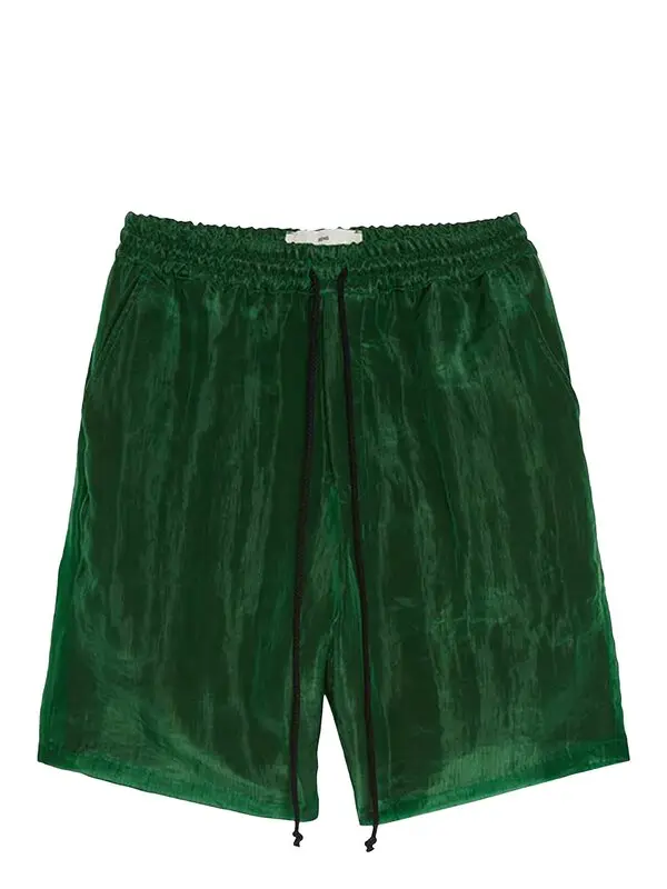 SONG FOR THE MUTE Nylon Elasticated Shorts - Green