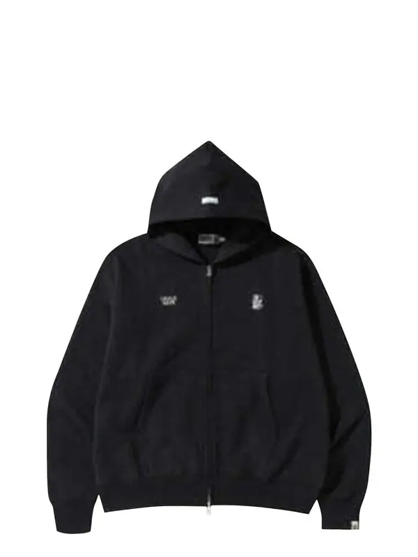 A BATHING APE Color Camo Quadrangle Relaxed Fit Full Zip Hoodie - Black