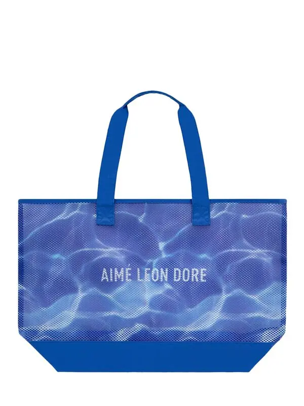 Aimé Leon Dore Aqua Print Mesh Tote Bag - Blue