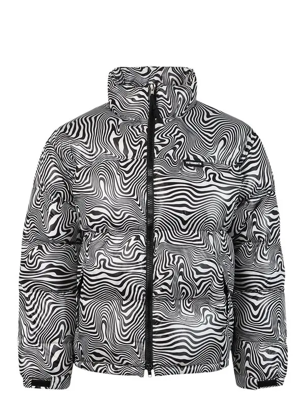 Vetements Logo Zebra Puffer Jacket - Multicolor