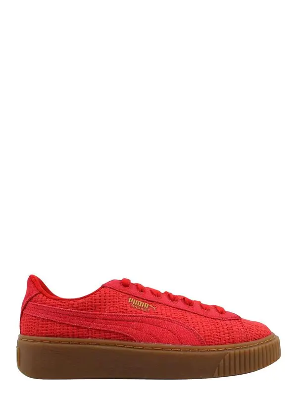 PUMA Basket Platform Woven Sneakers - Red