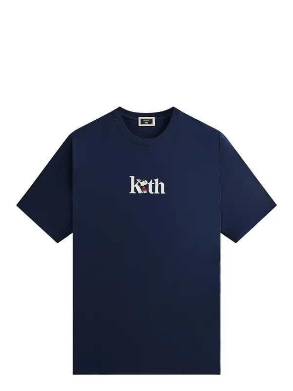 Kith For Peanuts Joe Cool Serif Tee - Blue