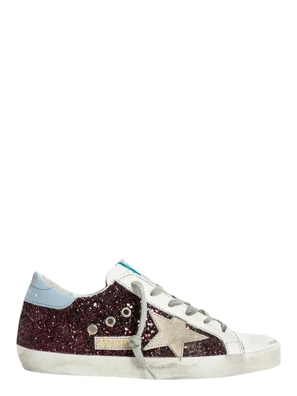 GOLDEN GOOSE Superstar Glitter Sneakers - Red