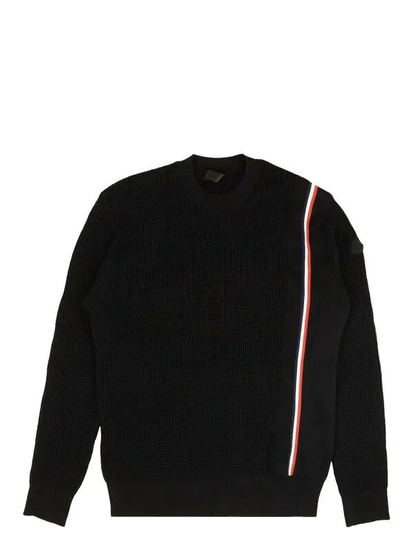 Moncler Ribbed Cotton Pullover Sweater - Black