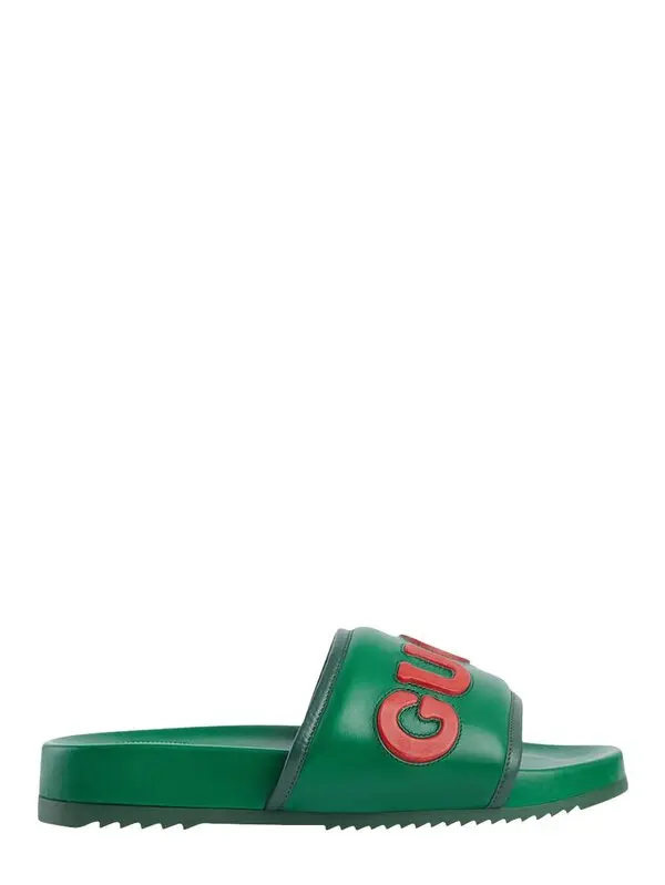 Gucci Jumbo Logo Slides - Green