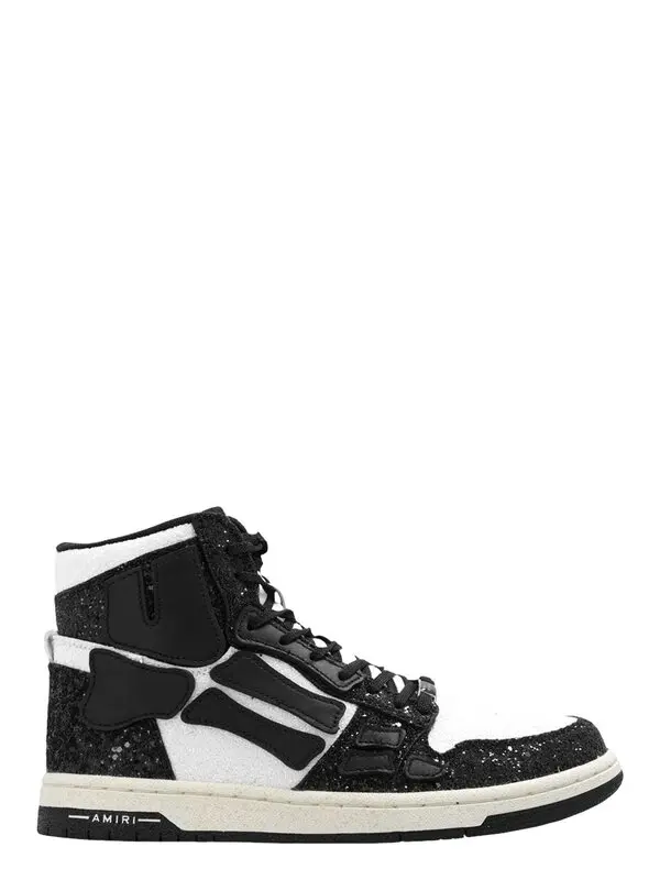 Amiri Skel Top High Glitter Sneakers - Black