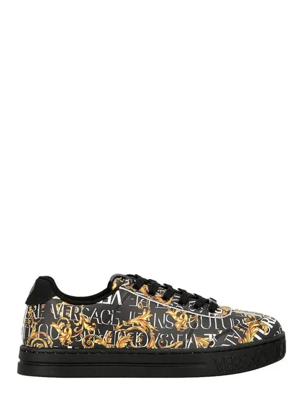 Versace Court 88 Baroque Print Sneakers - Black