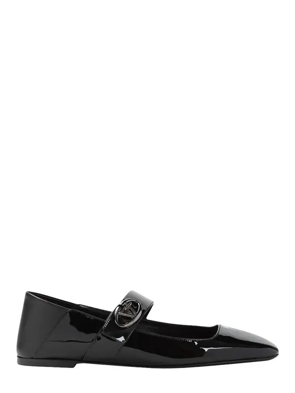 Valentino Garavani Vlogo Locker Mary Jane Flat - Black