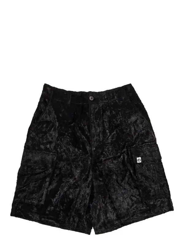 Supreme X Goodenough Crushed Rayon Pile Cargo Short - Black