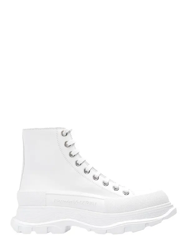 Alexander McQueen Tread Slick Lace-up Boots - White
