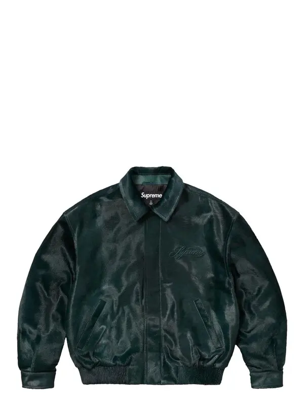 Supreme Varsity Ponyhair Jacket - Green
