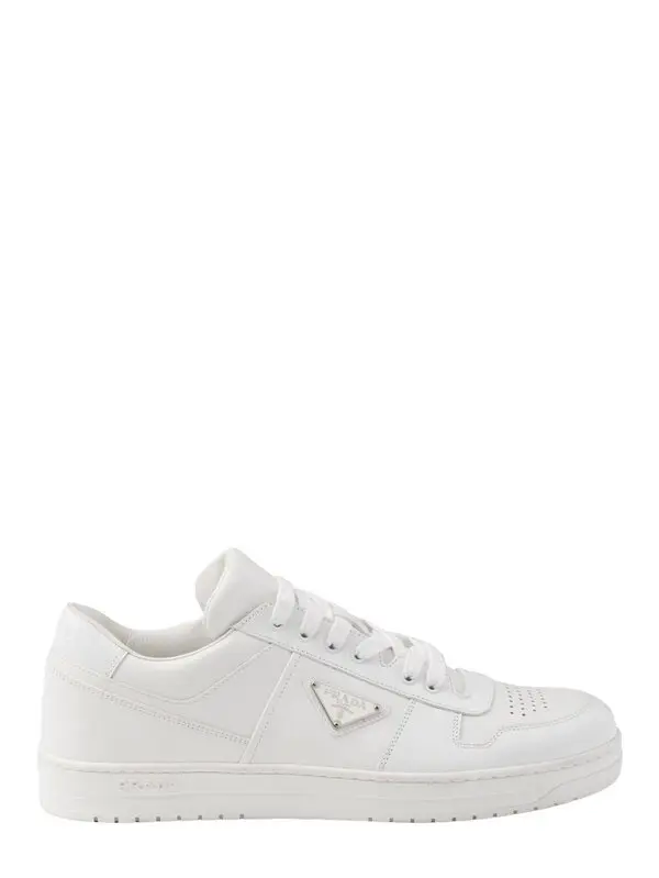 Prada Downtown Leather Sneakers - White