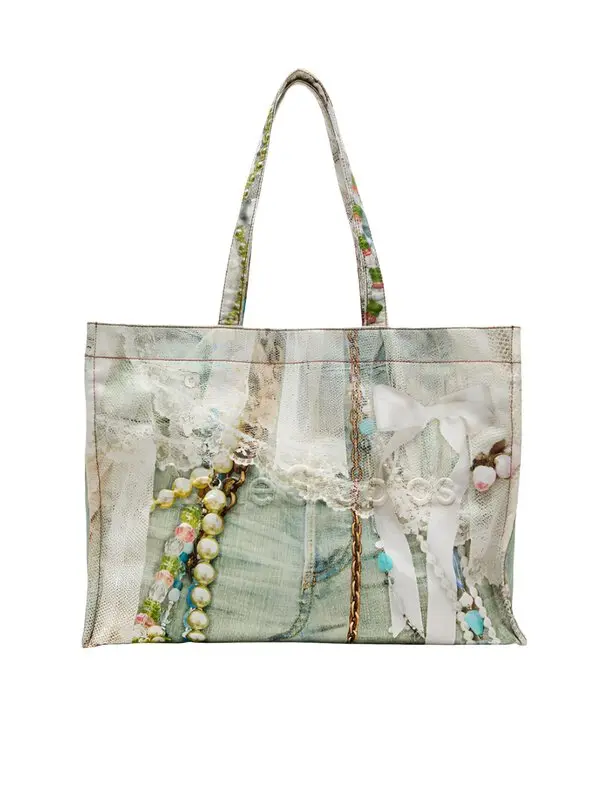 Acne Studios Printed Tote - White